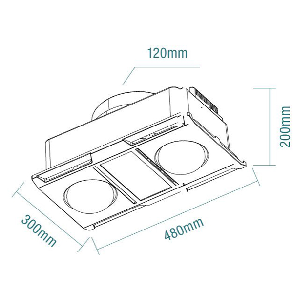 Martec Profile Panel 2: 3-in-1 Heater, Fan & Tri-Colour LED Light ...